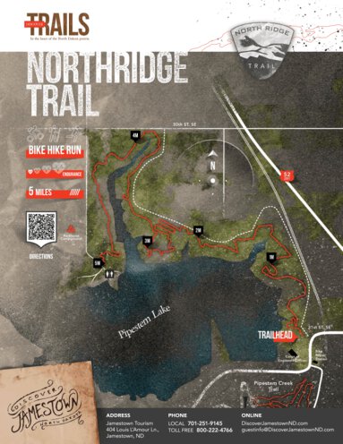 Northridge Trail Map by Jamestown Tourism | Avenza Maps