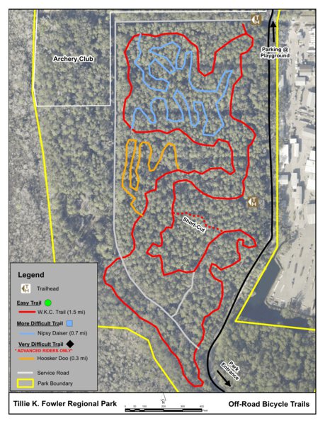 Tillie Fowler Regional Park Bike Trails Map by JaxParks | Avenza Maps