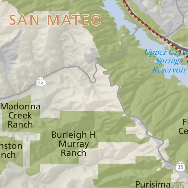Anza Trail: San Mateo County Map by Juan Bautista de Anza National ...