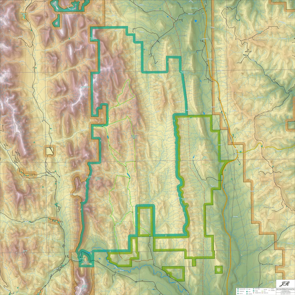 Bob Creek Wildland Provincial Park Map by Juan Roubaud GIS Consulting ...