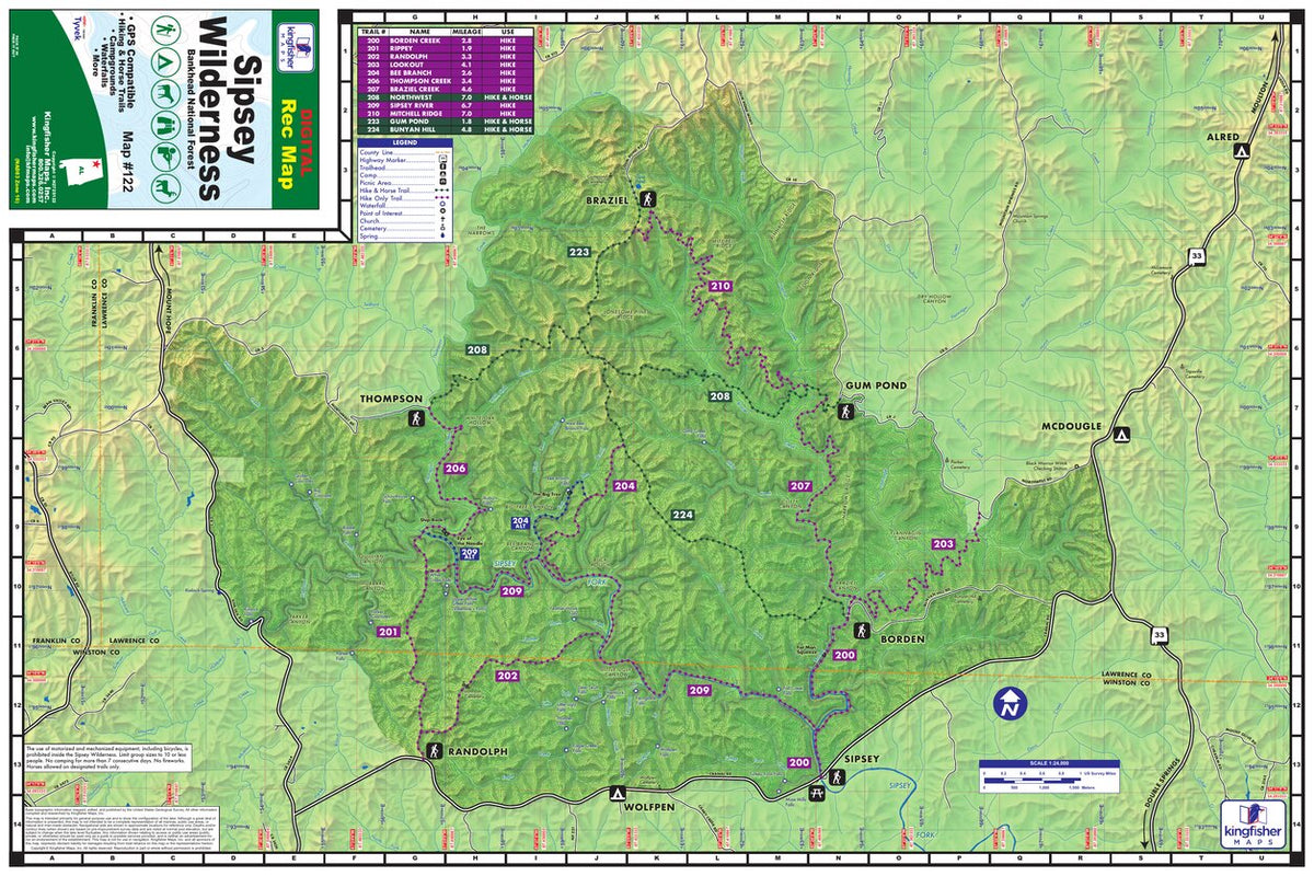 Bankhead Forest Map Bankhead National Forest Central Firetower