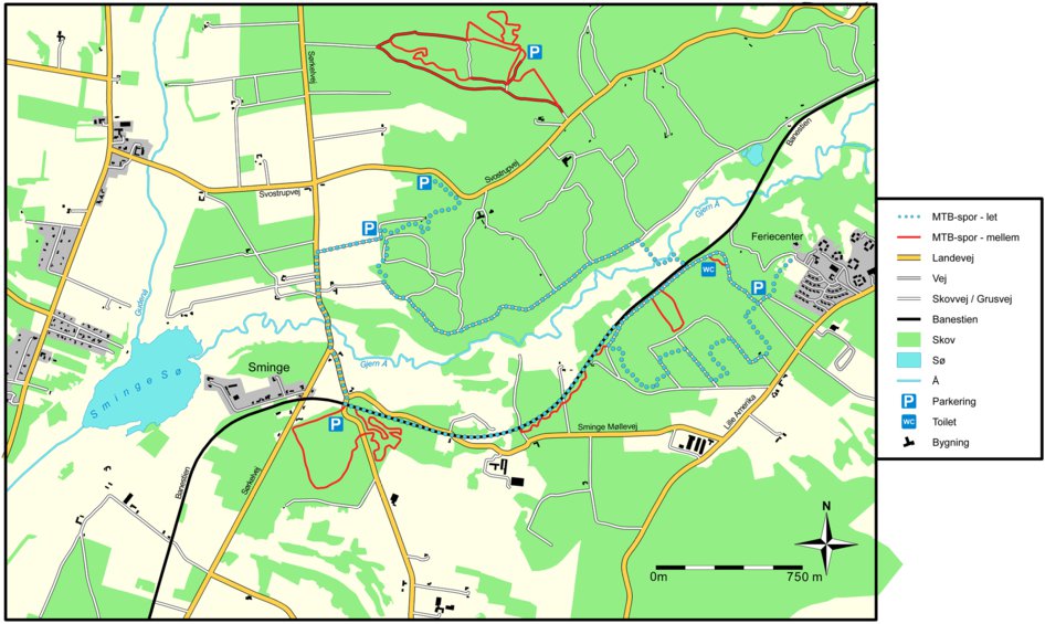 MTB-ruter i GjernBakker, 1:15000 Map by KLT | Avenza Maps