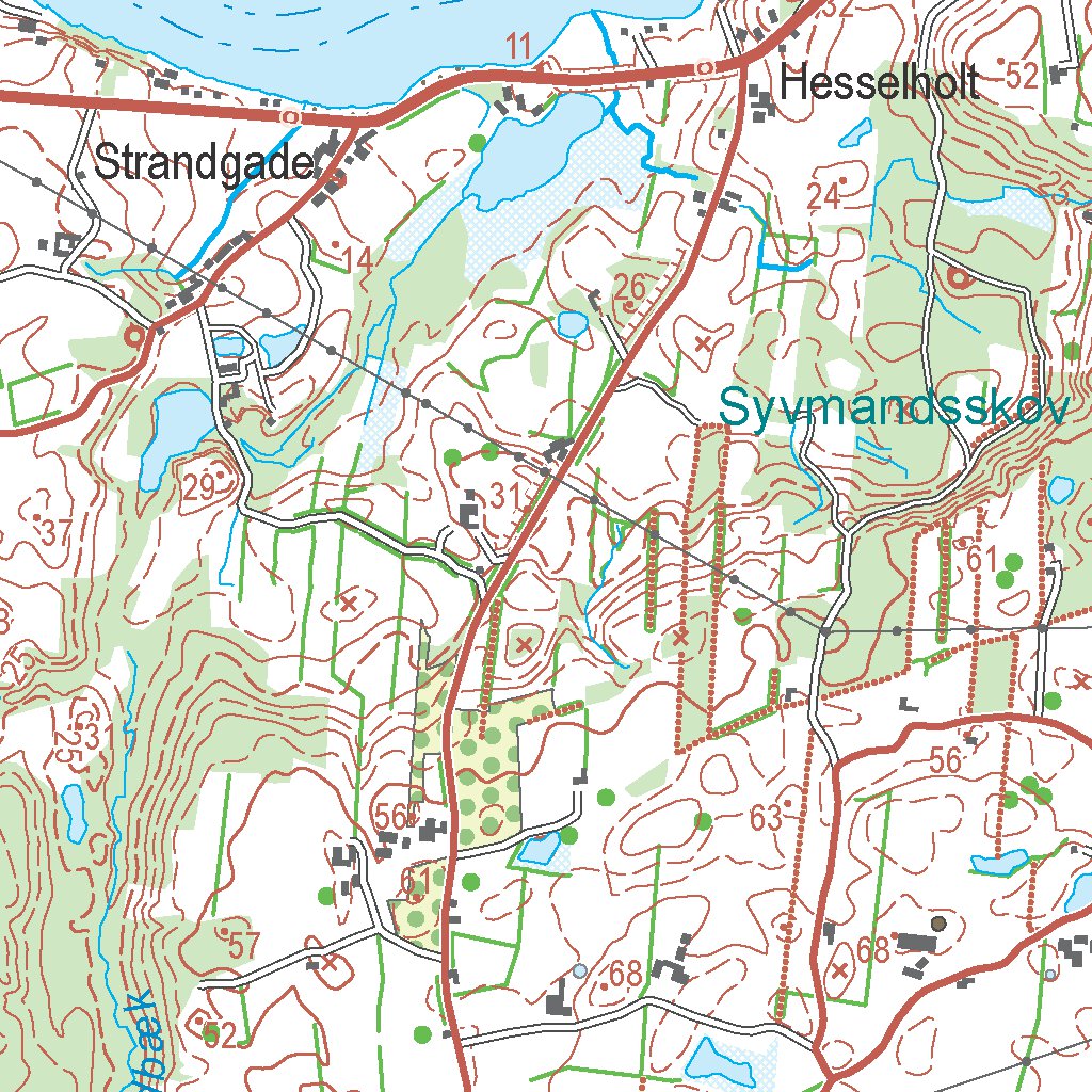 Aabenraa (1:50,000 scale) Map by Kortforsyningen | Avenza Maps