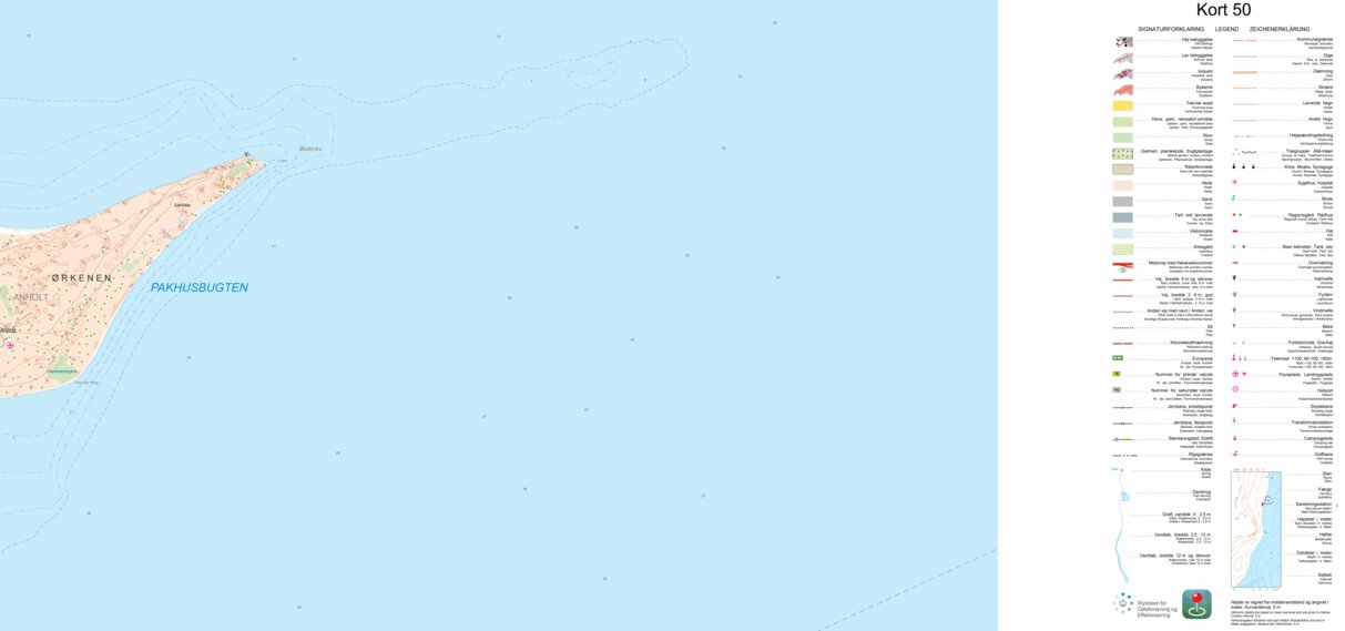 Anholt 1 (1:50,000 scale) Map by Kortforsyningen | Avenza Maps