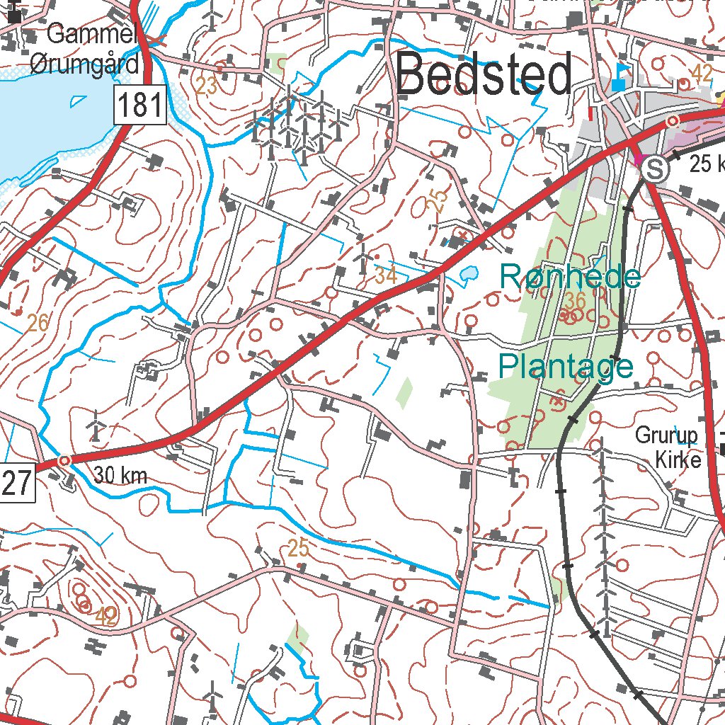 Bedsted Thy (1:100,000 scale) Map by Kortforsyningen | Avenza Maps