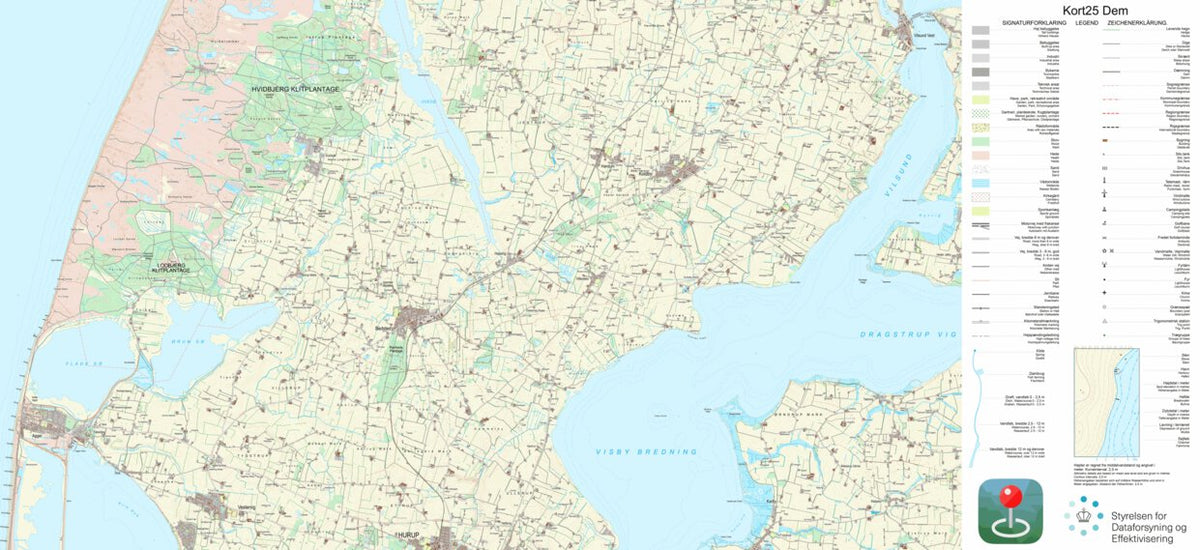 Bedsted Thy (1:25,000 scale) Map by Kortforsyningen | Avenza Maps
