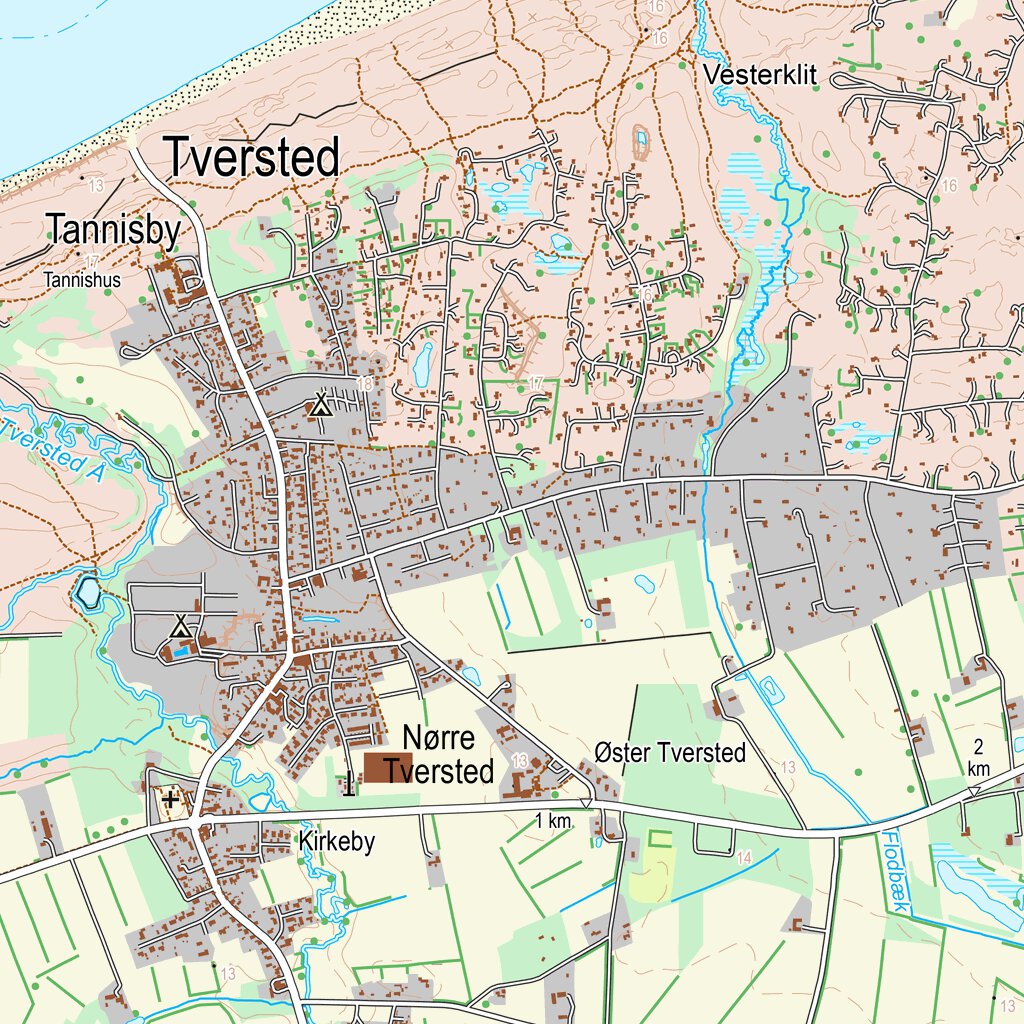 Bindslev (1:25,000 scale) Map by Kortforsyningen | Avenza Maps