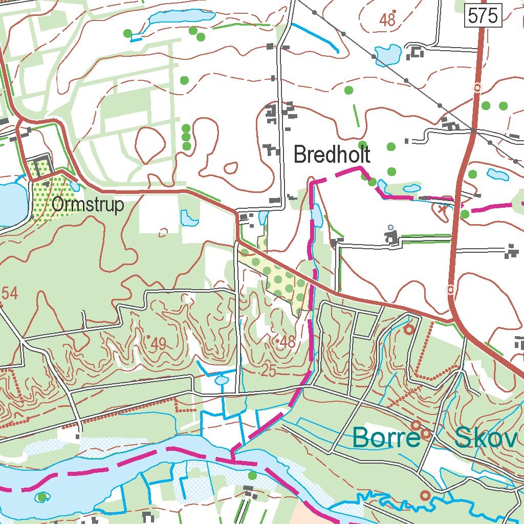 Bjerringbro (1:50,000 scale) Map by Kortforsyningen | Avenza Maps
