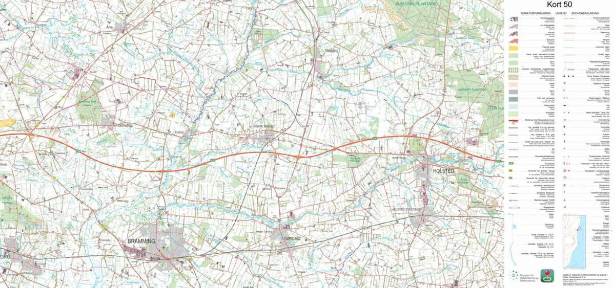 Bramming (1:50,000 scale) Map by Kortforsyningen | Avenza Maps
