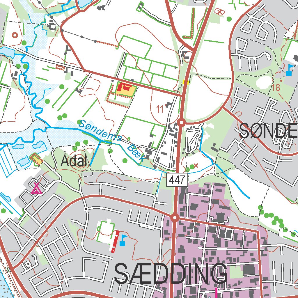 Esbjerg N (1:50,000 scale) Map by Kortforsyningen | Avenza Maps
