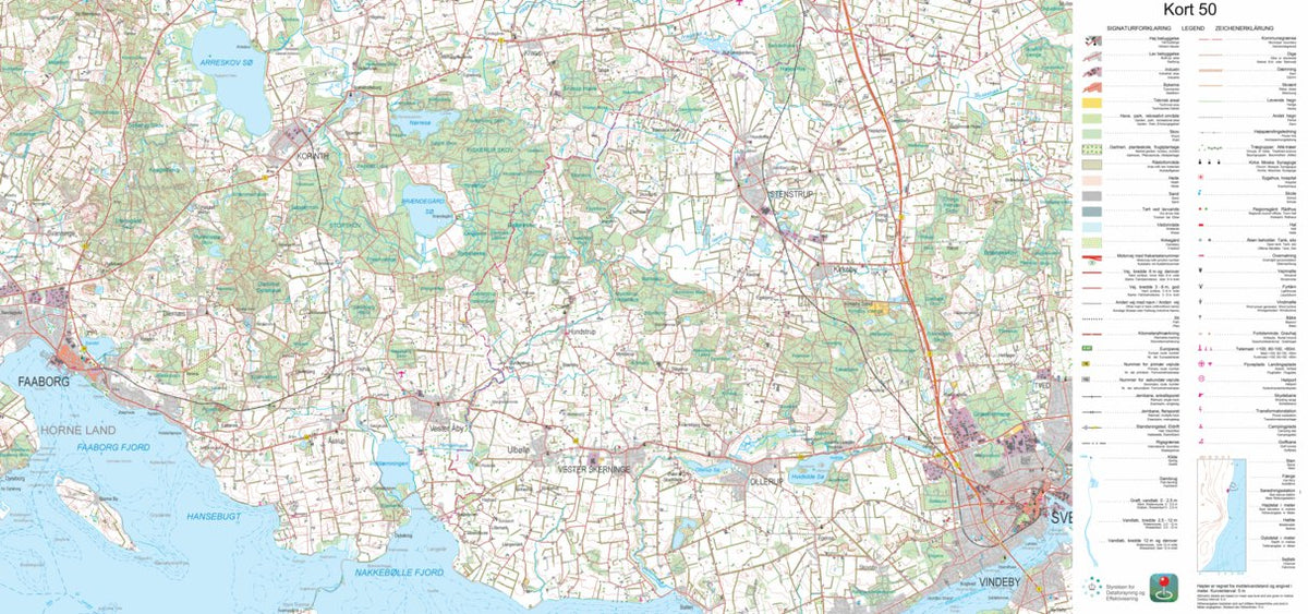 Faaborg (1:50,000 scale) Map by Kortforsyningen | Avenza Maps