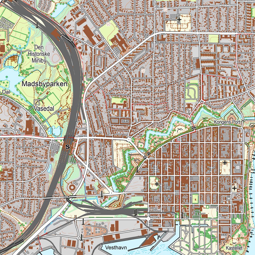 Fredericia (1:25,000 scale) Map by Kortforsyningen | Avenza Maps