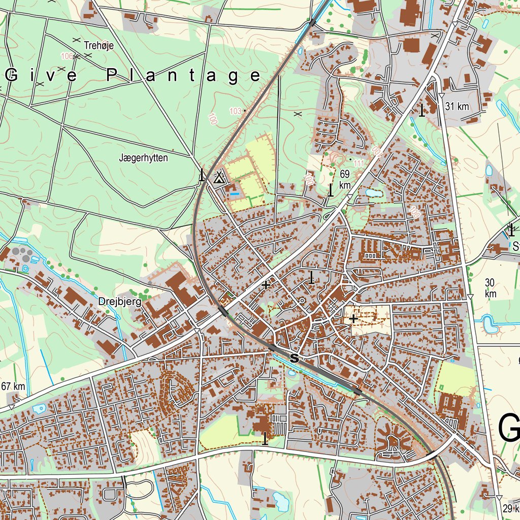 Give (1:25,000 scale) Map by Kortforsyningen | Avenza Maps