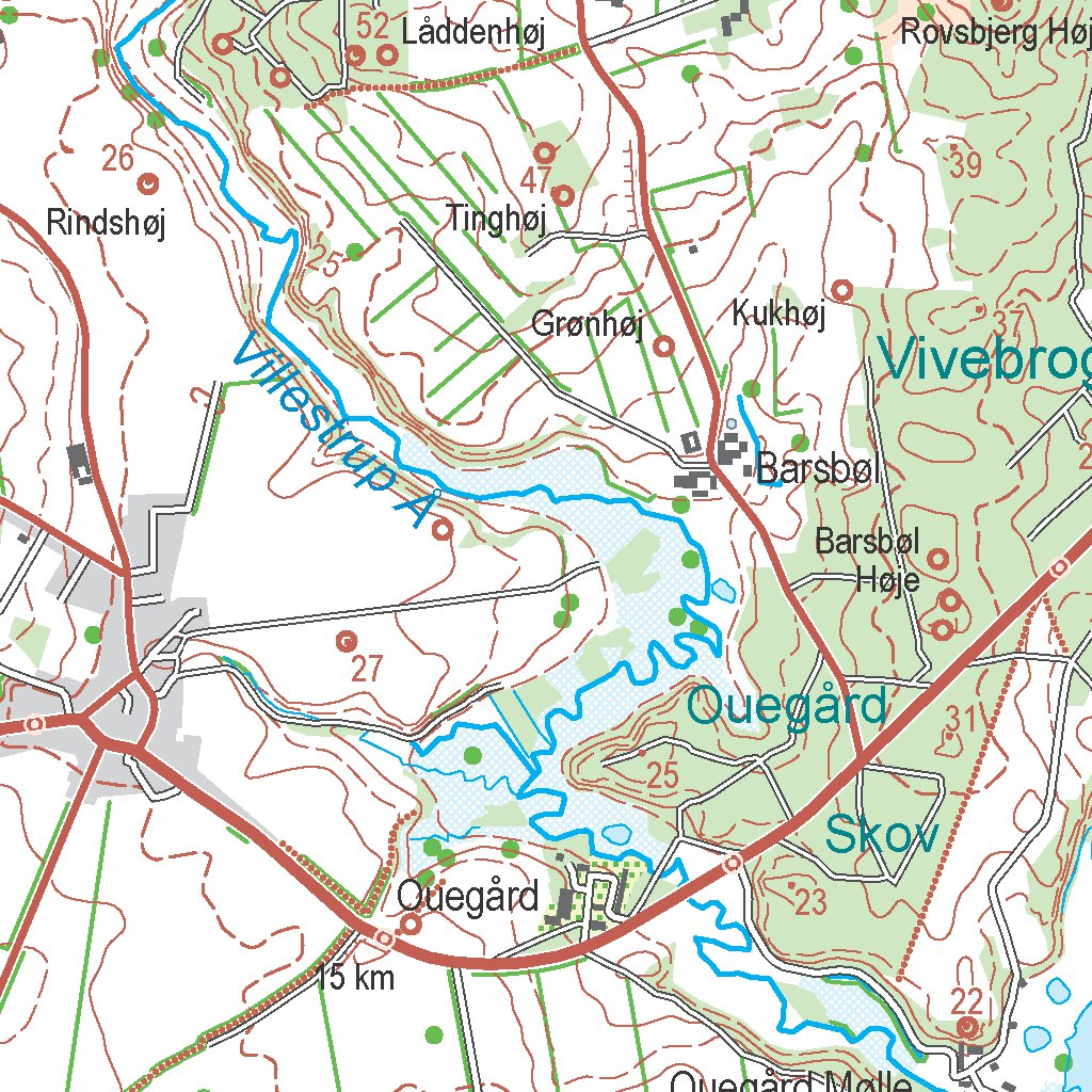 Hadsund 1 (1:50,000 scale) Map by Kortforsyningen | Avenza Maps