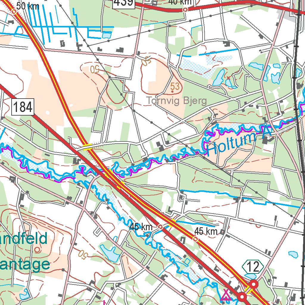Herning (1:100,000 scale) Map by Kortforsyningen | Avenza Maps