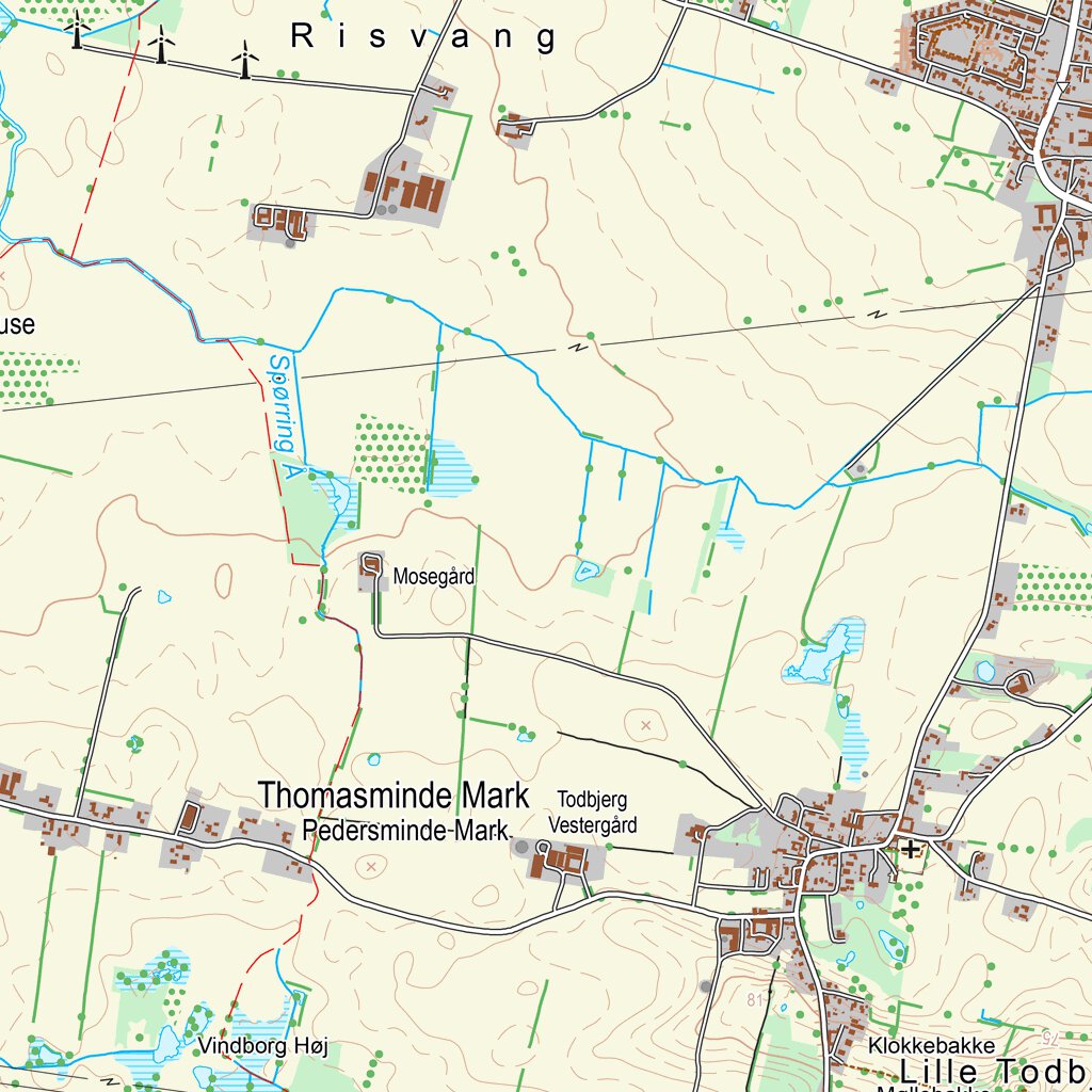 Hinnerup (1:25,000 scale) Map by Kortforsyningen | Avenza Maps