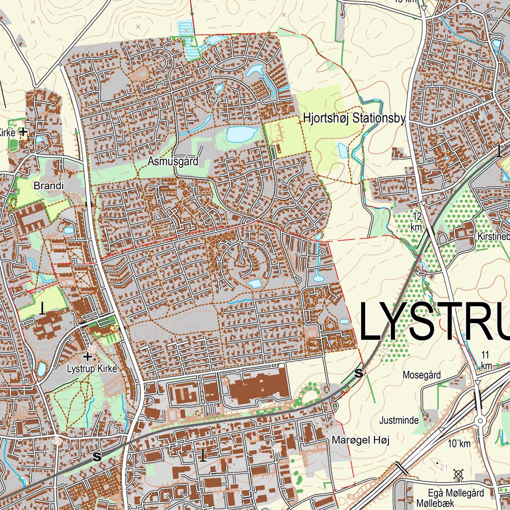 Hinnerup (1:25,000 scale) Map by Kortforsyningen | Avenza Maps