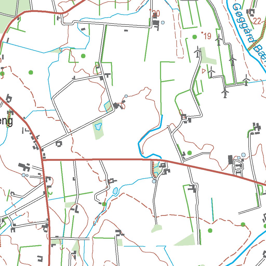 Hjørring 1 (1:50,000 scale) Map by Kortforsyningen | Avenza Maps