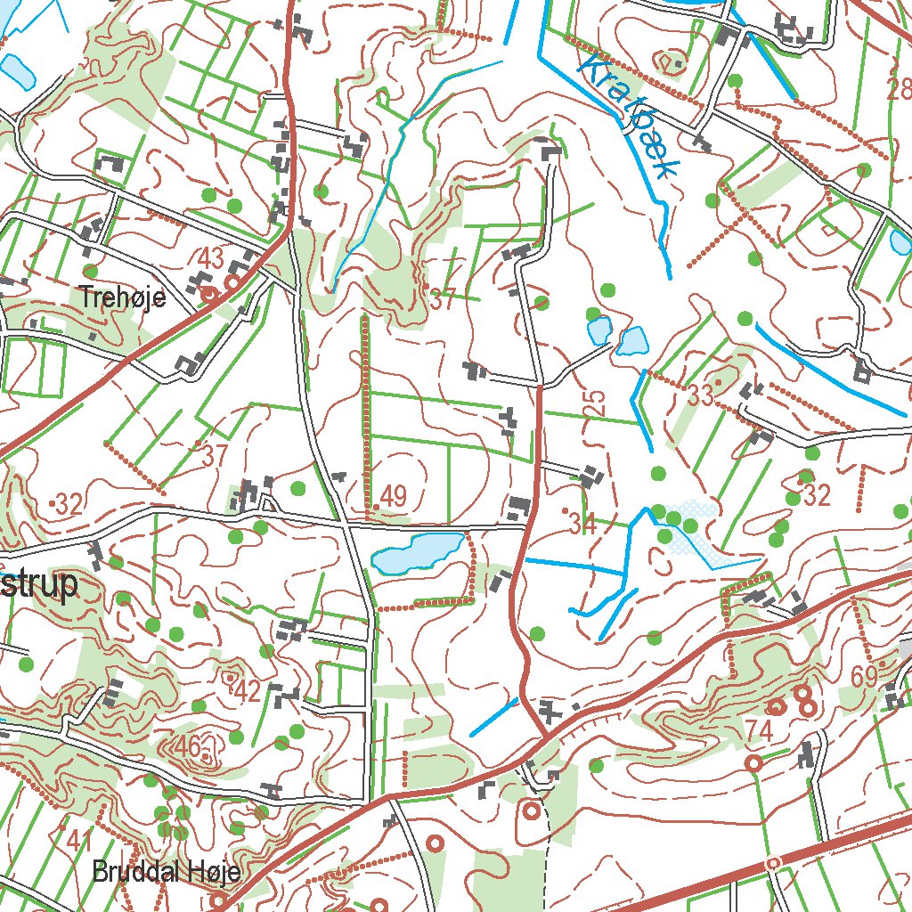Højslev (1:50,000 scale) Map by Kortforsyningen | Avenza Maps