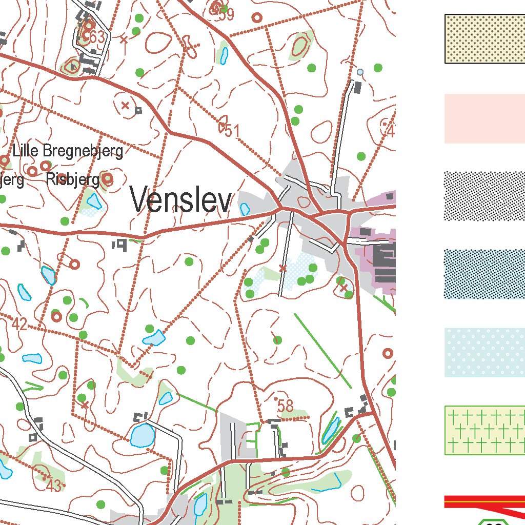 Holbæk (1:50,000 scale) Map by Kortforsyningen | Avenza Maps