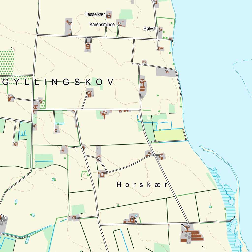 Hundslund (1:25,000 scale) Map by Kortforsyningen | Avenza Maps