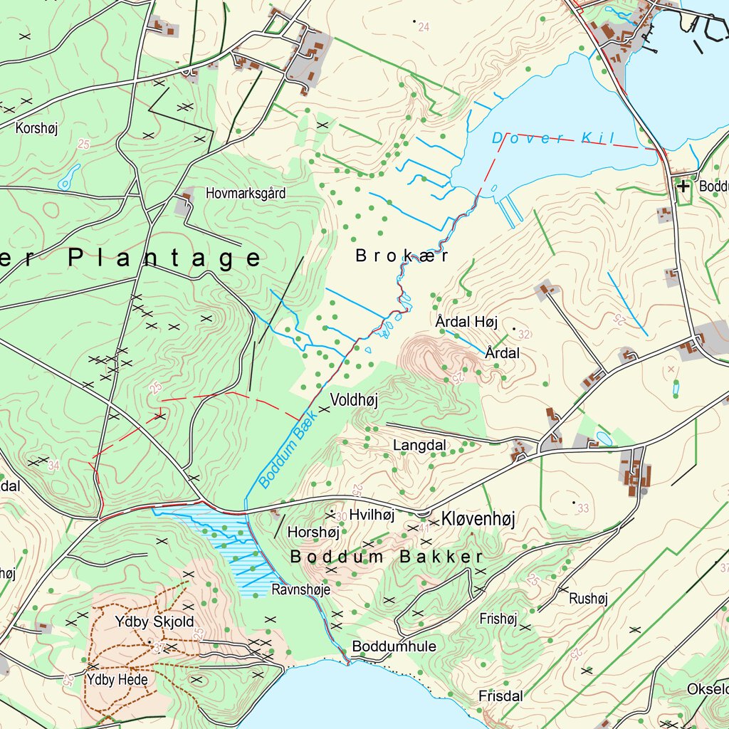 Hurup Thy (1:25,000 scale) Map by Kortforsyningen | Avenza Maps