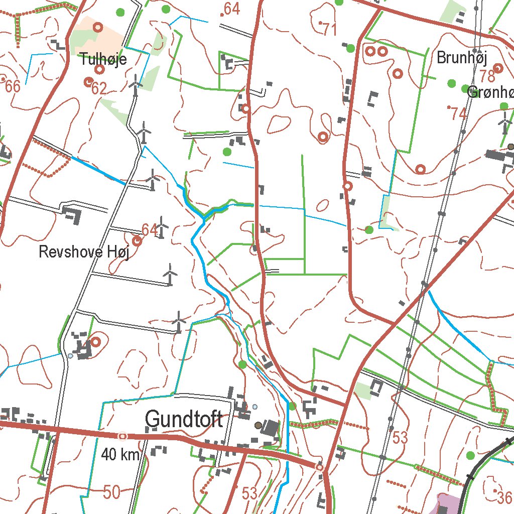 Hurup Thy (1:50,000 scale) Map by Kortforsyningen | Avenza Maps