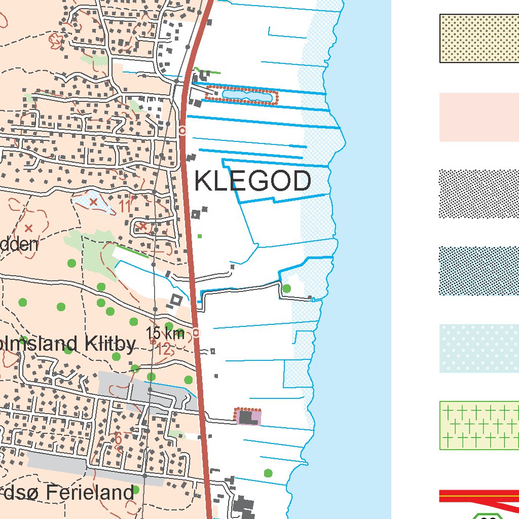 Hvide Sande 1 (1:50,000 scale) Map by Kortforsyningen | Avenza Maps