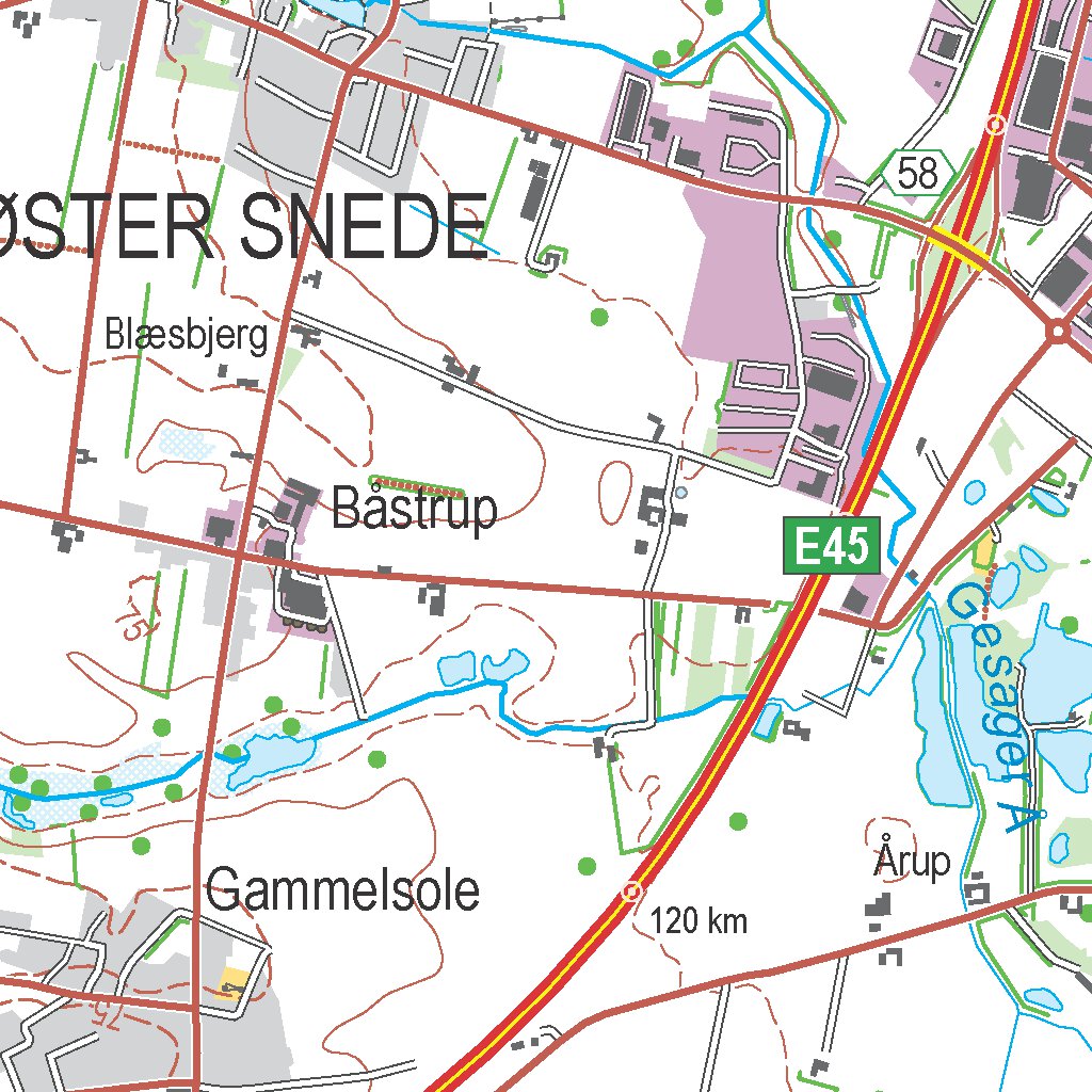 Jelling (1:50,000 scale) Map by Kortforsyningen | Avenza Maps