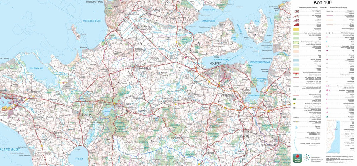 Kalundborg (1:100,000 scale) Map by Kortforsyningen | Avenza Maps