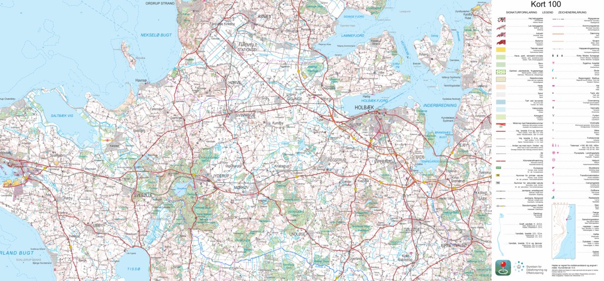 Kalundborg (1:100,000 scale) Map by Kortforsyningen | Avenza Maps