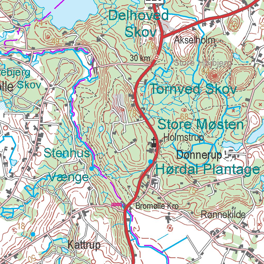 Kalundborg (1:100,000 scale) Map by Kortforsyningen | Avenza Maps