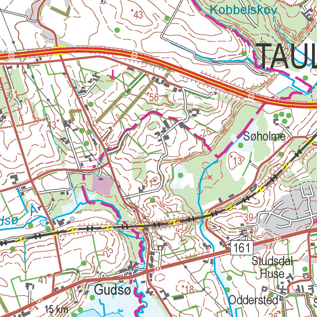 Kolding (1:50,000 scale) Map by Kortforsyningen | Avenza Maps