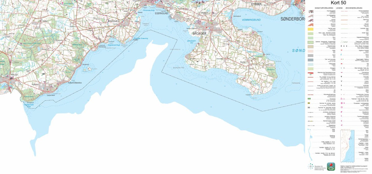Kruså (1:50,000 scale) Map by Kortforsyningen | Avenza Maps