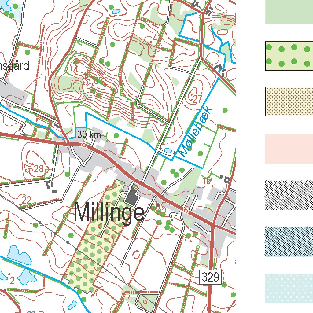 Millinge (1:50,000 scale) Map by Kortforsyningen | Avenza Maps
