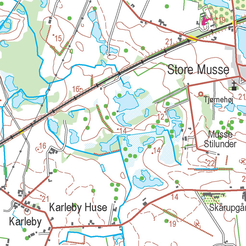 Nysted (1:50,000 scale) Map by Kortforsyningen | Avenza Maps