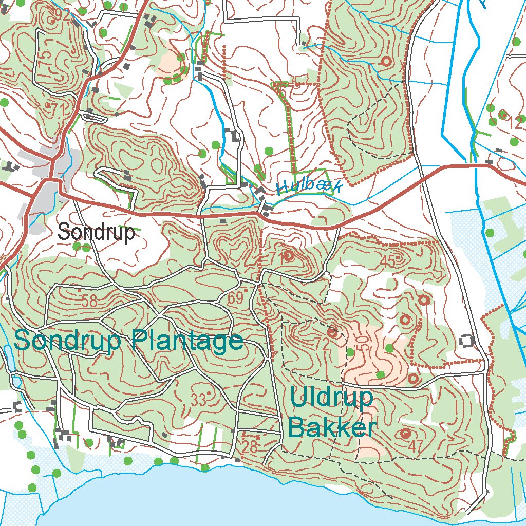 Odder (1:50,000 scale) Map by Kortforsyningen | Avenza Maps