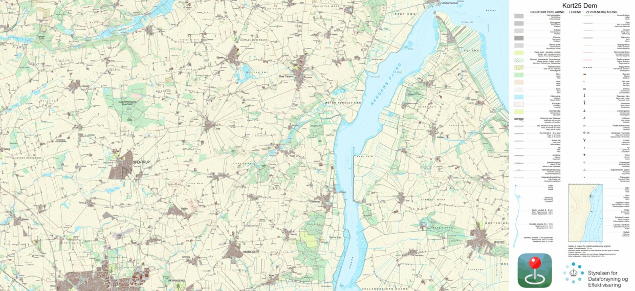 Ørsted (1:25,000 scale) Map by Kortforsyningen | Avenza Maps