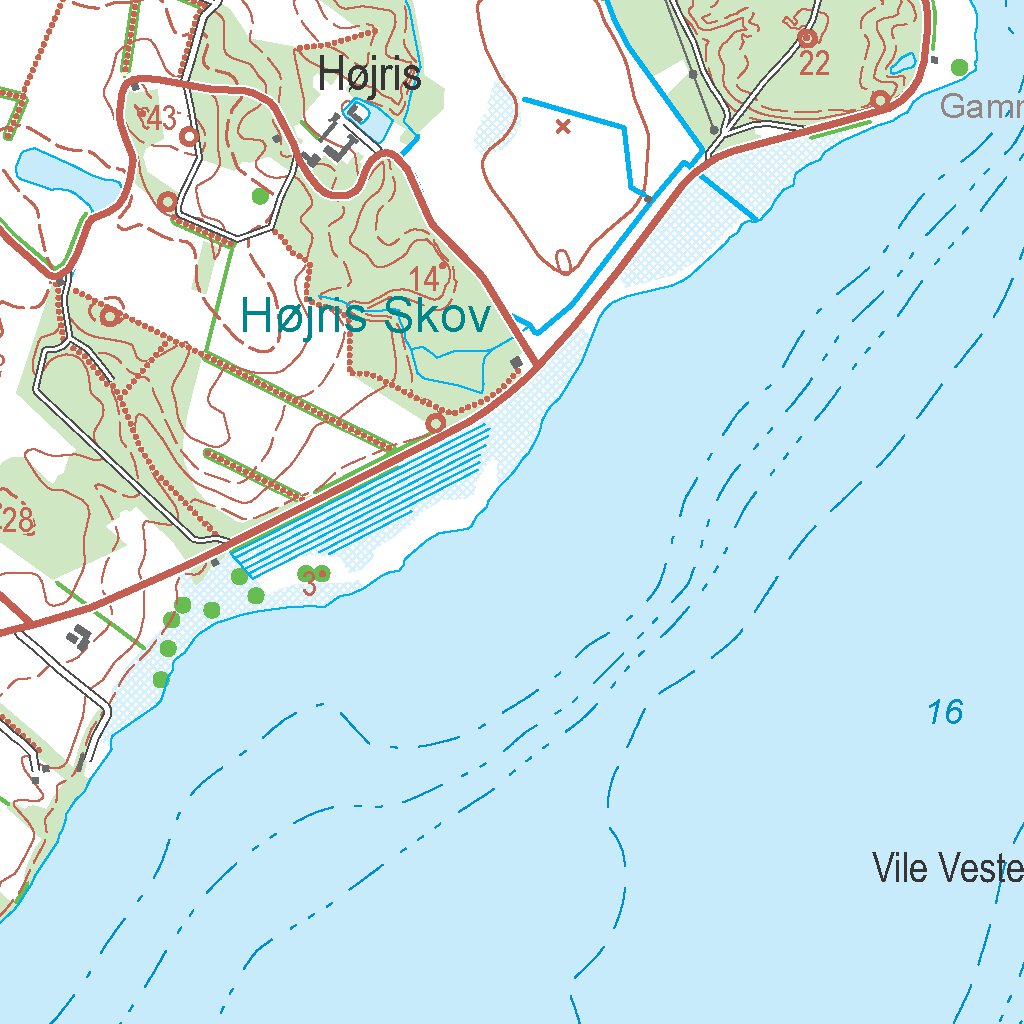 Øster Assels (1:50,000 scale) Map by Kortforsyningen | Avenza Maps