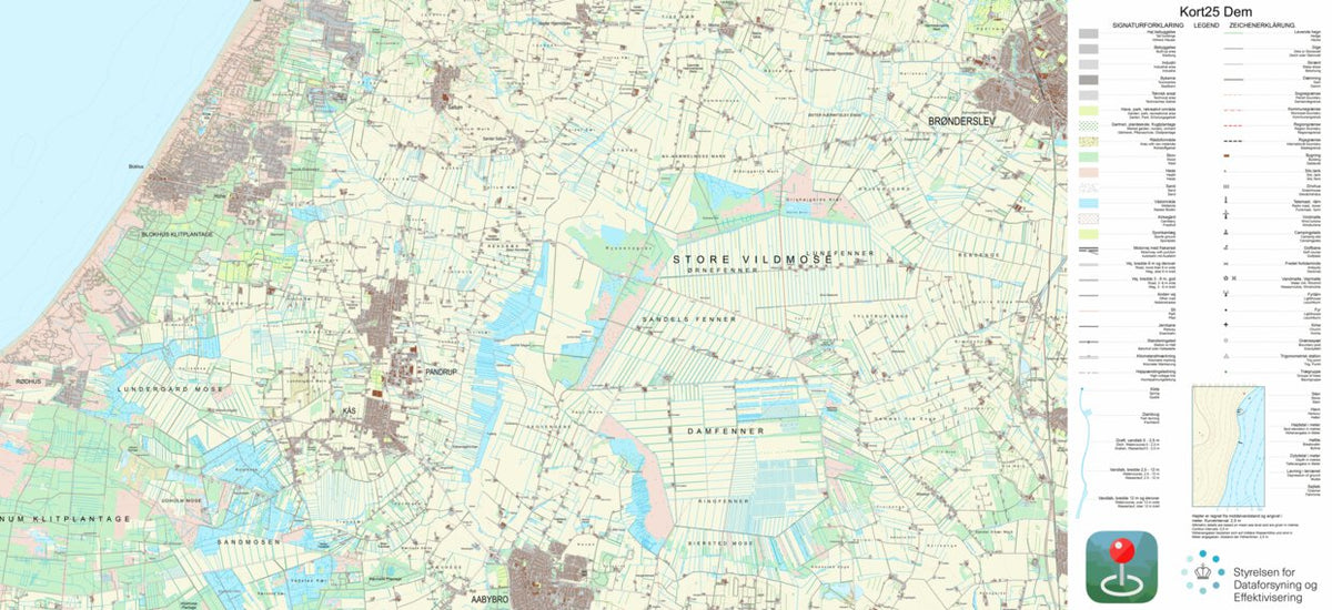 Pandrup (1:25,000 scale) Map by Kortforsyningen | Avenza Maps