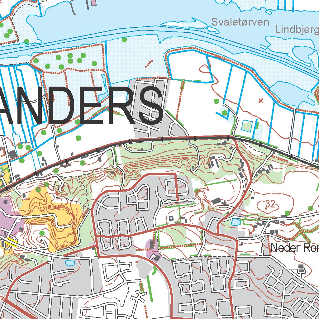 Randers NV (1:50,000 scale) Map by Kortforsyningen | Avenza Maps