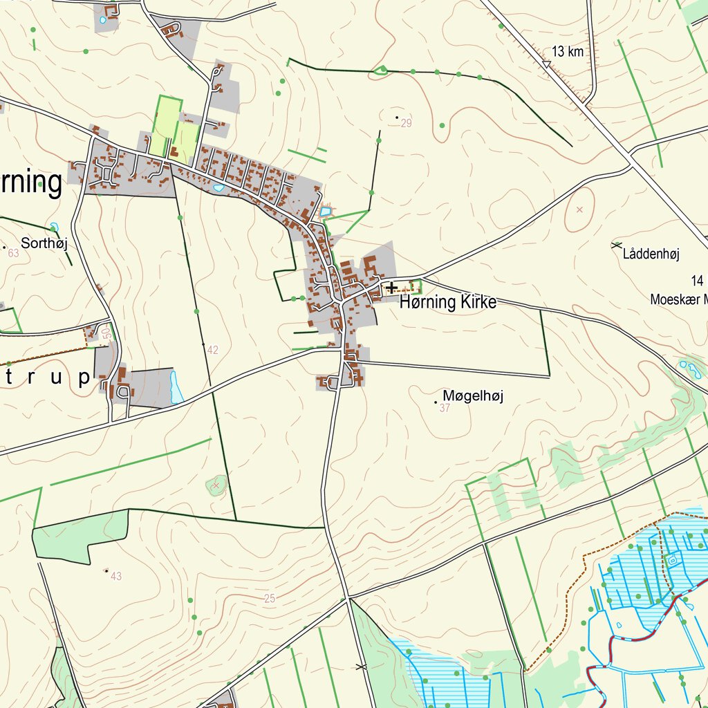 Randers SØ (1:25,000 scale) Map by Kortforsyningen | Avenza Maps