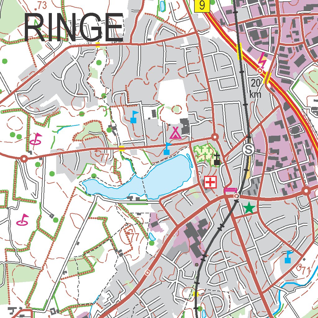 Ringe (1:50,000 scale) Map by Kortforsyningen | Avenza Maps