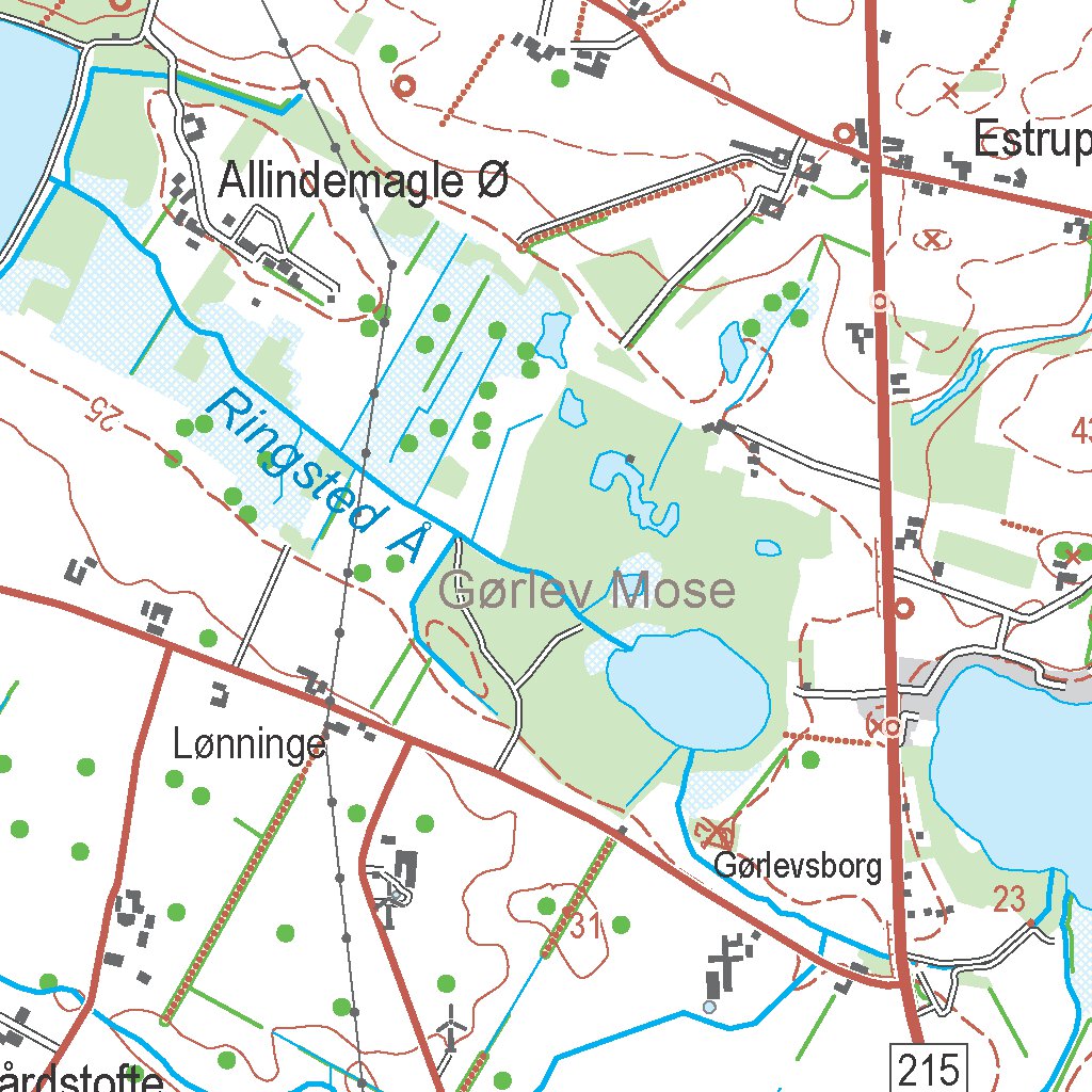 Ringsted (1:50,000 scale) Map by Kortforsyningen | Avenza Maps