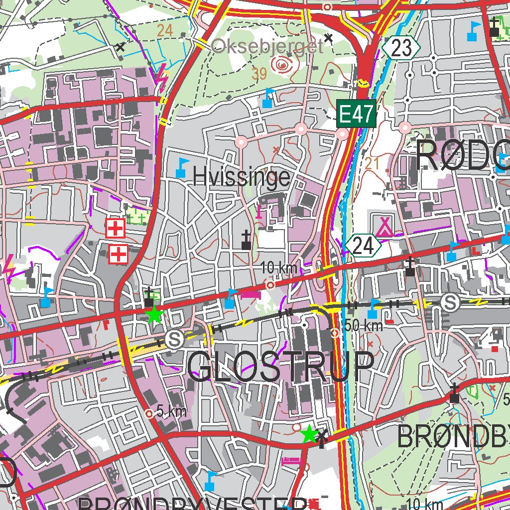 Roskilde (1:100,000 scale) Map by Kortforsyningen | Avenza Maps