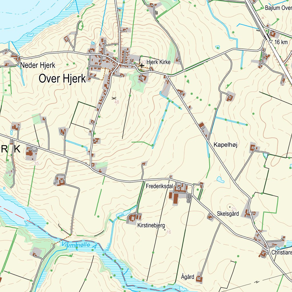 Roslev (1:25,000 scale) Map by Kortforsyningen | Avenza Maps