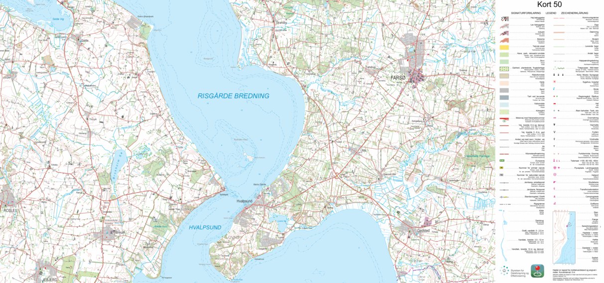 Roslev (1:50,000 scale) Map by Kortforsyningen | Avenza Maps