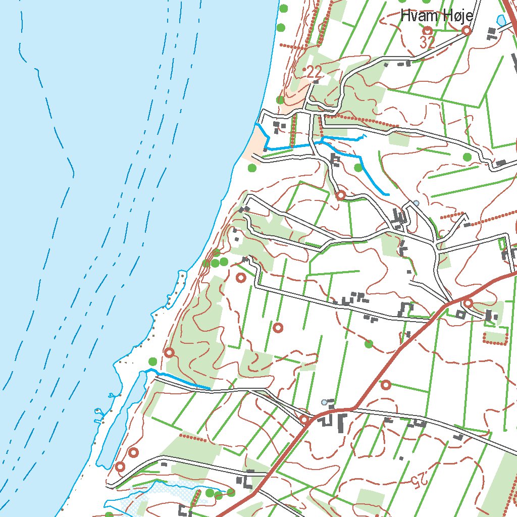 Roslev (1:50,000 scale) Map by Kortforsyningen | Avenza Maps
