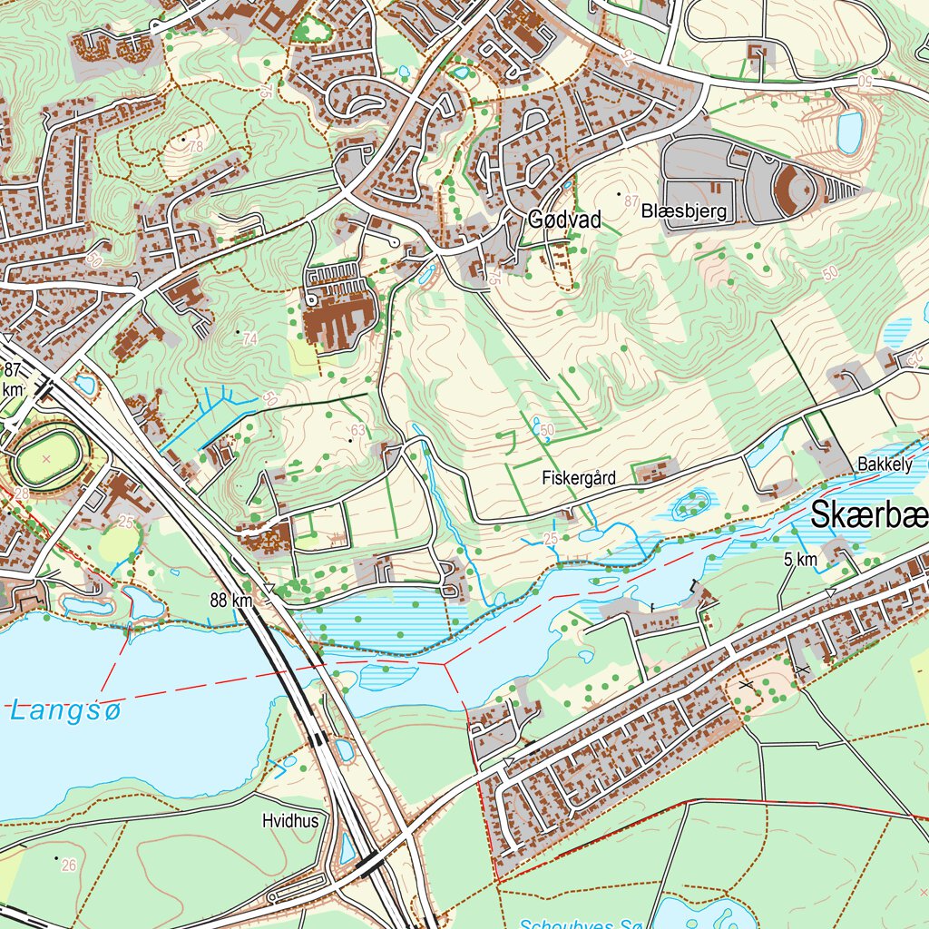 Silkeborg (1:25,000 scale) Map by Kortforsyningen | Avenza Maps