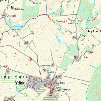 Skanderborg (1:25,000 scale) Map by Kortforsyningen | Avenza Maps